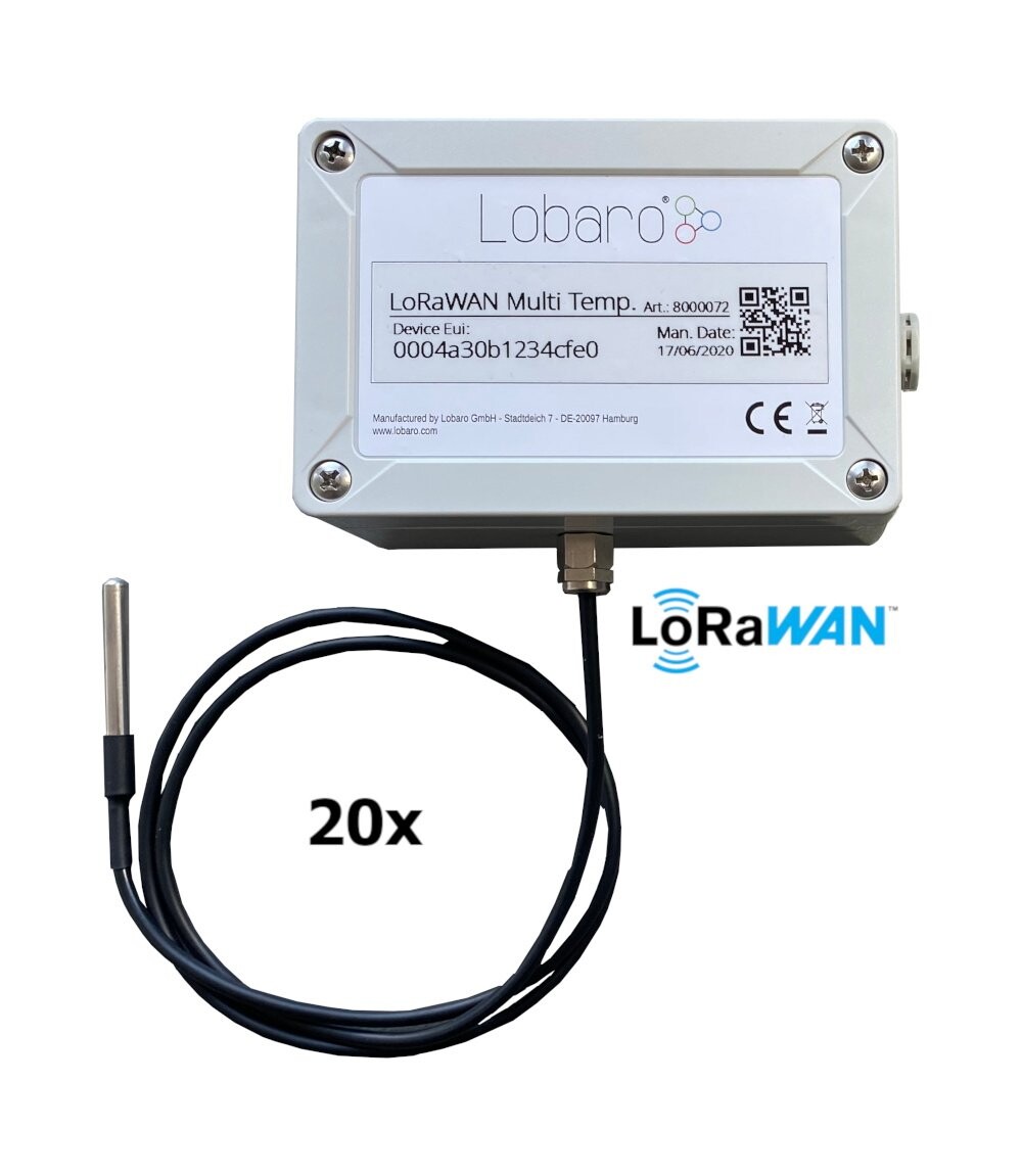 LoRaWAN Multi Temperature Box Lobaro XH battery connector, IP67 - Øwre ...