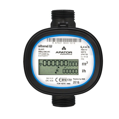 Apator Ultrimis K 2,5 DN15, R250, T50 1/2", L80mm, kompositt - Øwre ...